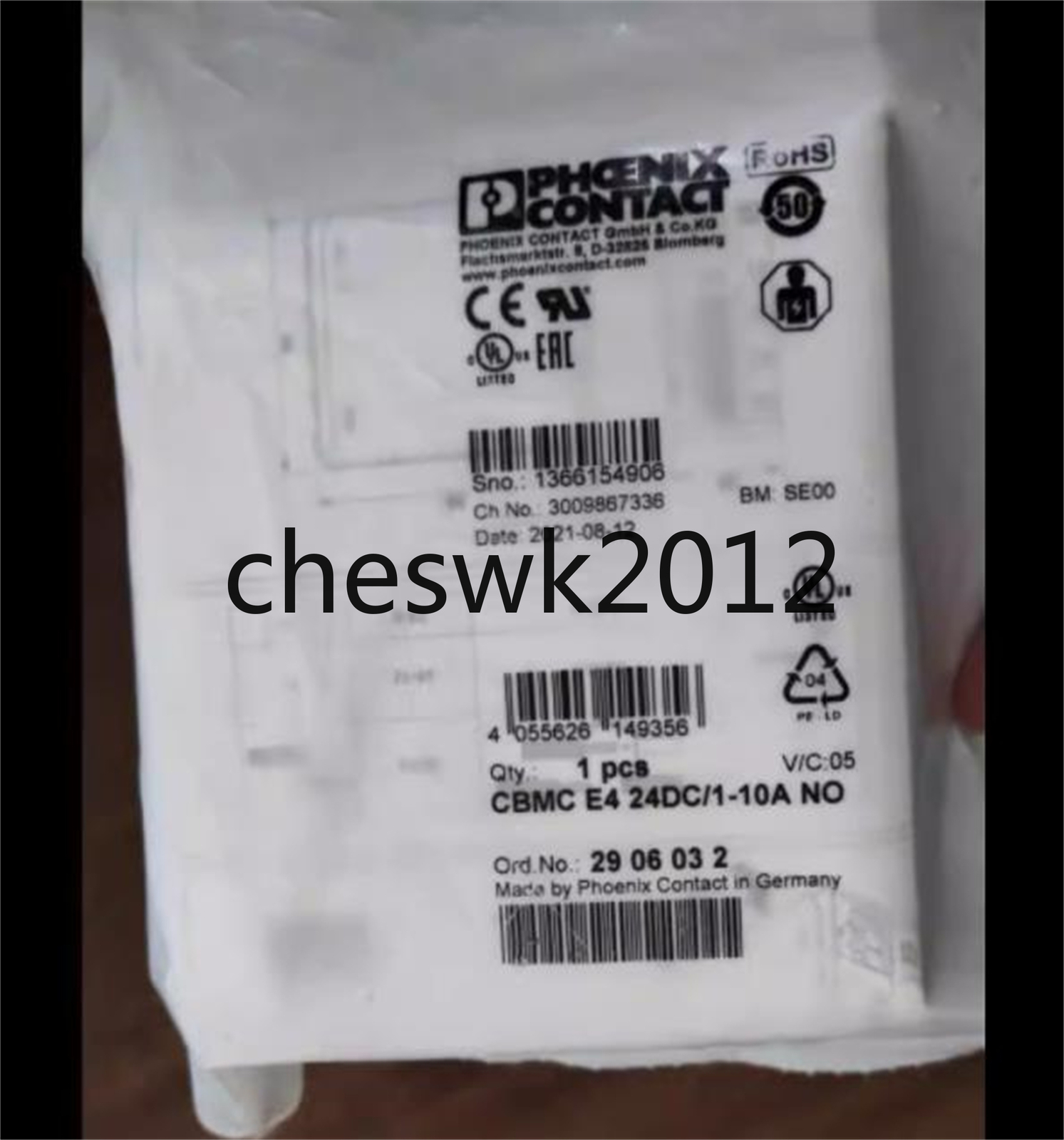 1PCS NEW Phoenix Electronic Circuit Breaker CBMC E4 24DC/1-10A NO ...