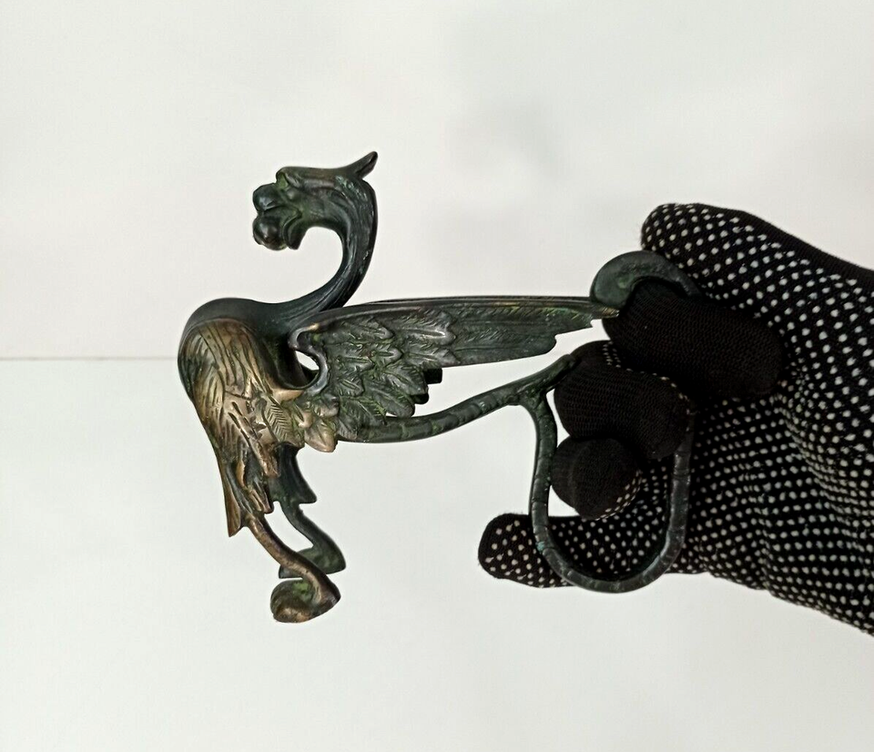 Antique Rare Sculpture Griffin,Mythical Statue,Base Figurine Decor ...