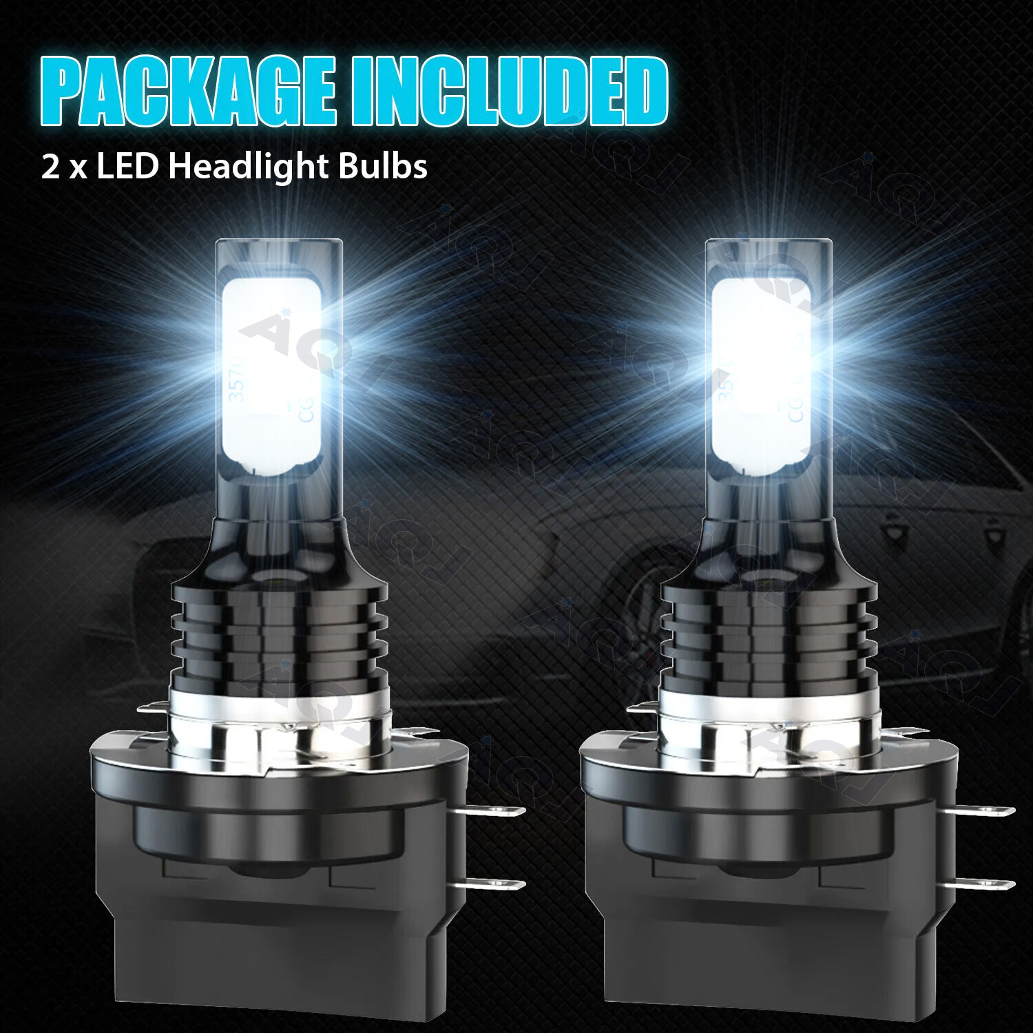 Pair H11B LED Headlight Low Beam Bulbs For HYUNDAI GENESIS COUPE 2010 ...