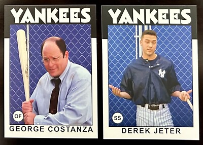 (2) GEORGE COSTANZA & DEREK JETER Seinfeld Custom Parody ACEO NY ...