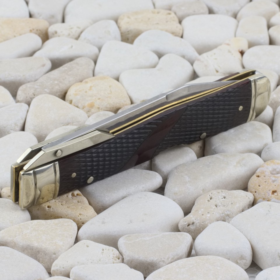 Marbles Swing Guard Large Lockback Folding Knife Brown Bone Handle ...