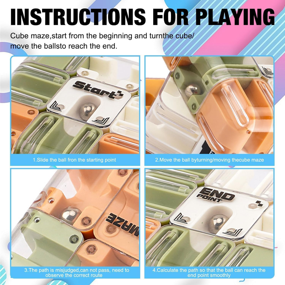 Large Labyrinth 3D Maze Cube, Grande Labirinto 3D Puzzle Maze Cube Cubo, Miglior | eBay