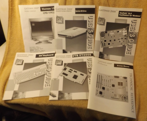 Lot of 6 GATEWAY 2000 User Guides and Technical Reference Manuals 1995 ...