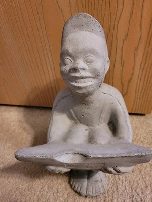 Vintage 1955 Concrete Watermelon Boy Statue | eBay