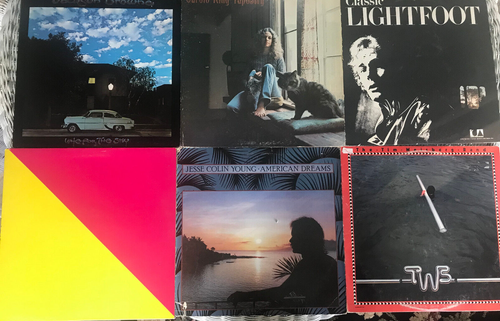 ROCK LOT OF 6 LPS JACKSON BROWNE CAROLE KING JAMES TAYLOR GORDON ...