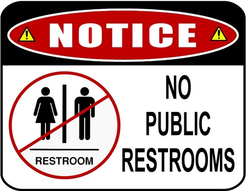 Notice - No Public Restrooms Laminated Bathroom Sign | eBay