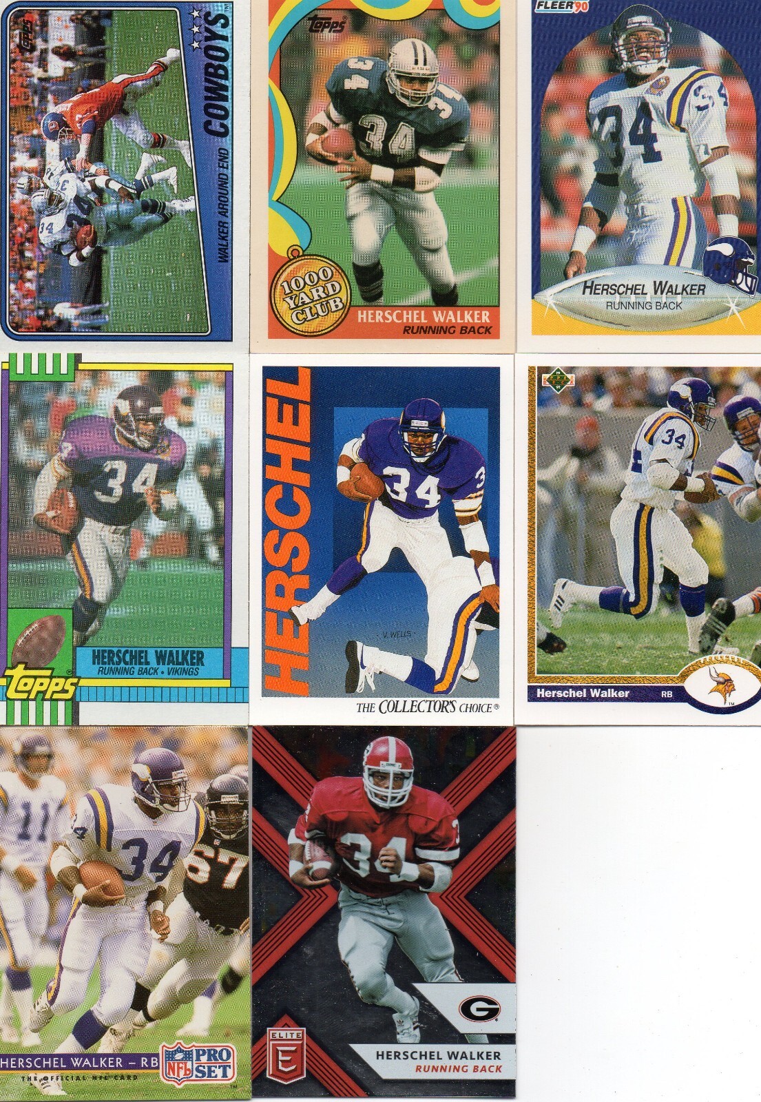 Herschel Walker 8 card lot Minnesota Vikings | eBay