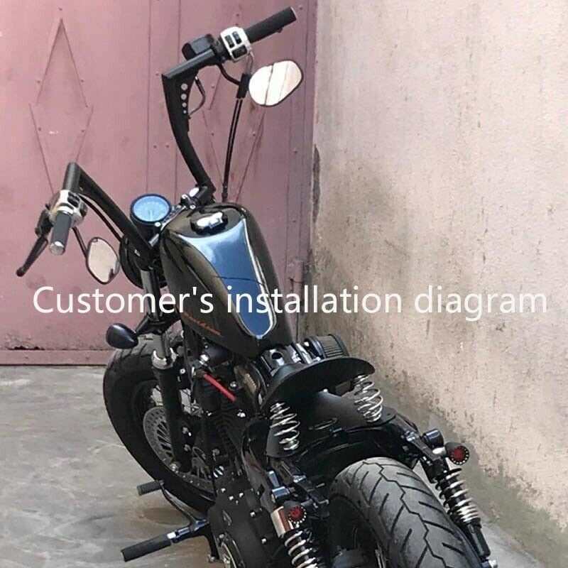 10" 12" 14" 16" 18" Ape Hangers Handlebar For Harley Sportster Softail ...