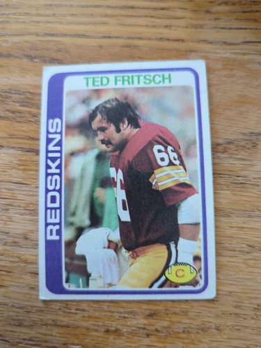 1978 TOPPS FOOTBALL WASHINGTON REDSKINS - #357 - TED FRITSCH | eBay