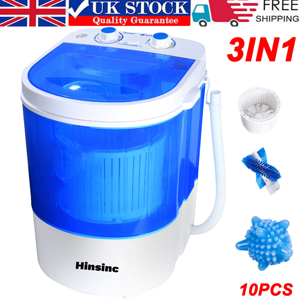Portable Mini Washing Machine Spin Cycle 4.5KG Table Top Laundry Washer ...