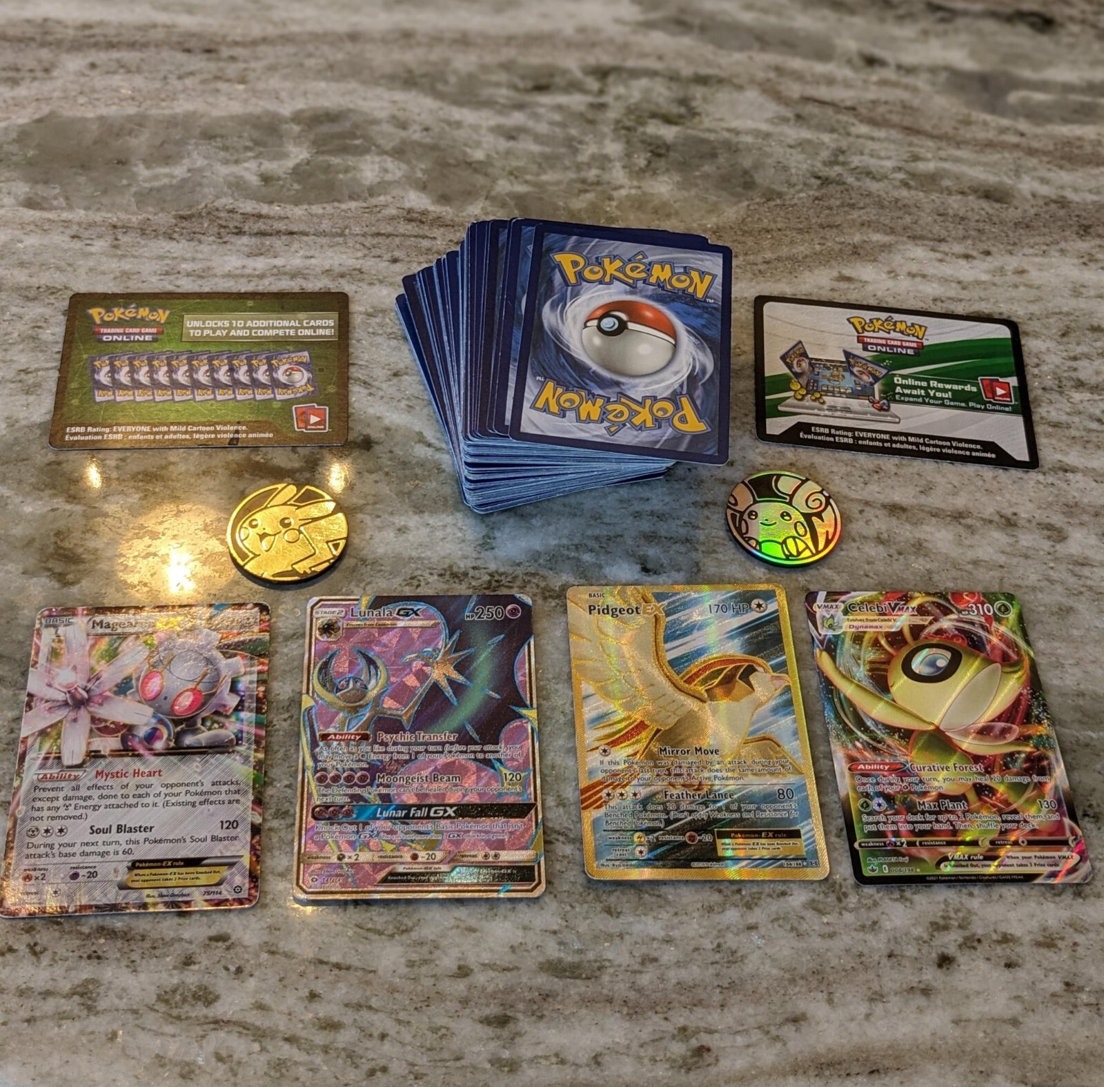 Lot Of Random Pokemon Cards With 2 Chips And 4 Special Cards | eBay