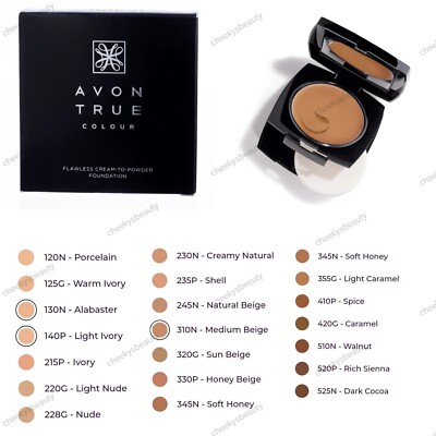 Avon True Colour Flawless CREAM TO POWDER FOUNDATION - Choose Your ...