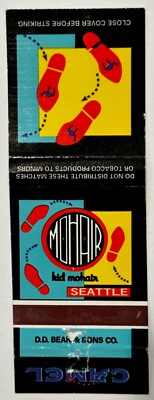 WA Vintage kid MOHAIR SEATTLE Washington club matchcover 1990s Camel ...