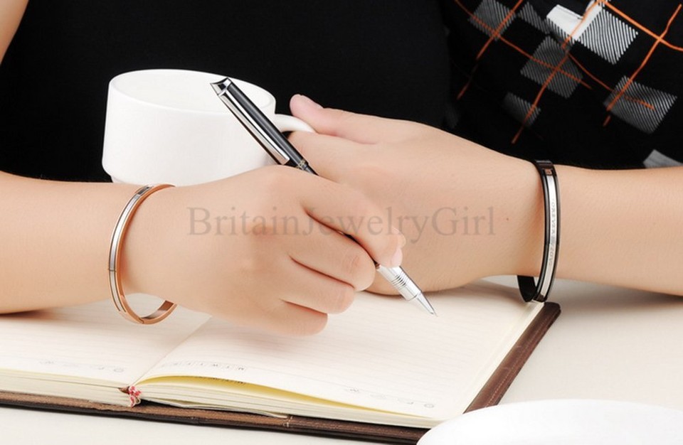 "Forever In Love" Engraved Men Women Stainless Steel Love Bangle ...