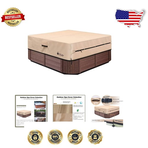 Rectangular Hot Tub Cover - 100% Waterproof & UV Resistant, 110" x 91 ...