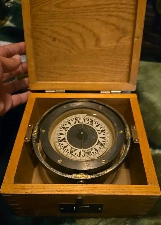 Dickson Boxed Gimball Ships Compass 1957 MILITARY CAPTAINS PERSONAL | eBay