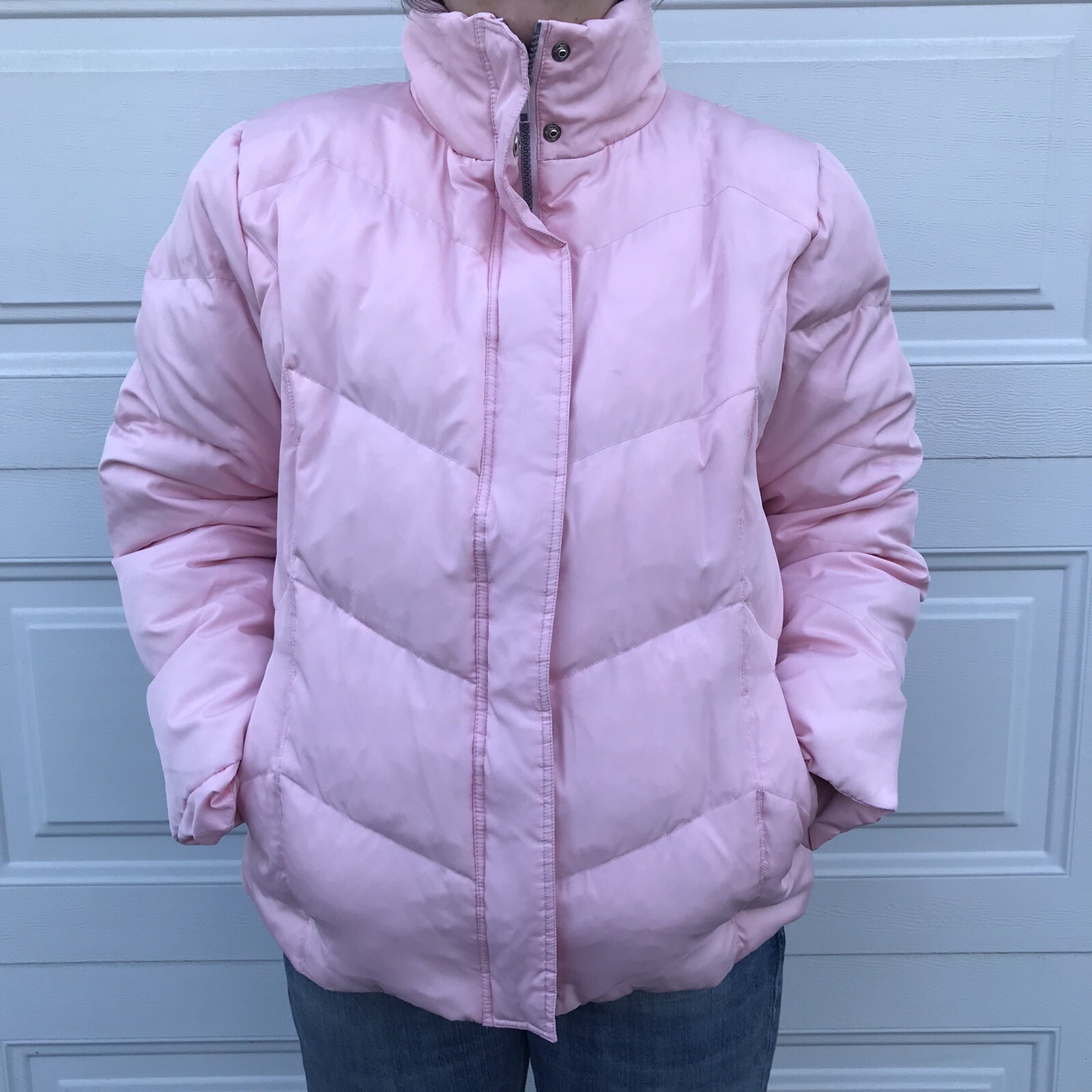Super Cozy Light Pink DOWN PUFFER SKI JACKET WARM FEL… - Gem