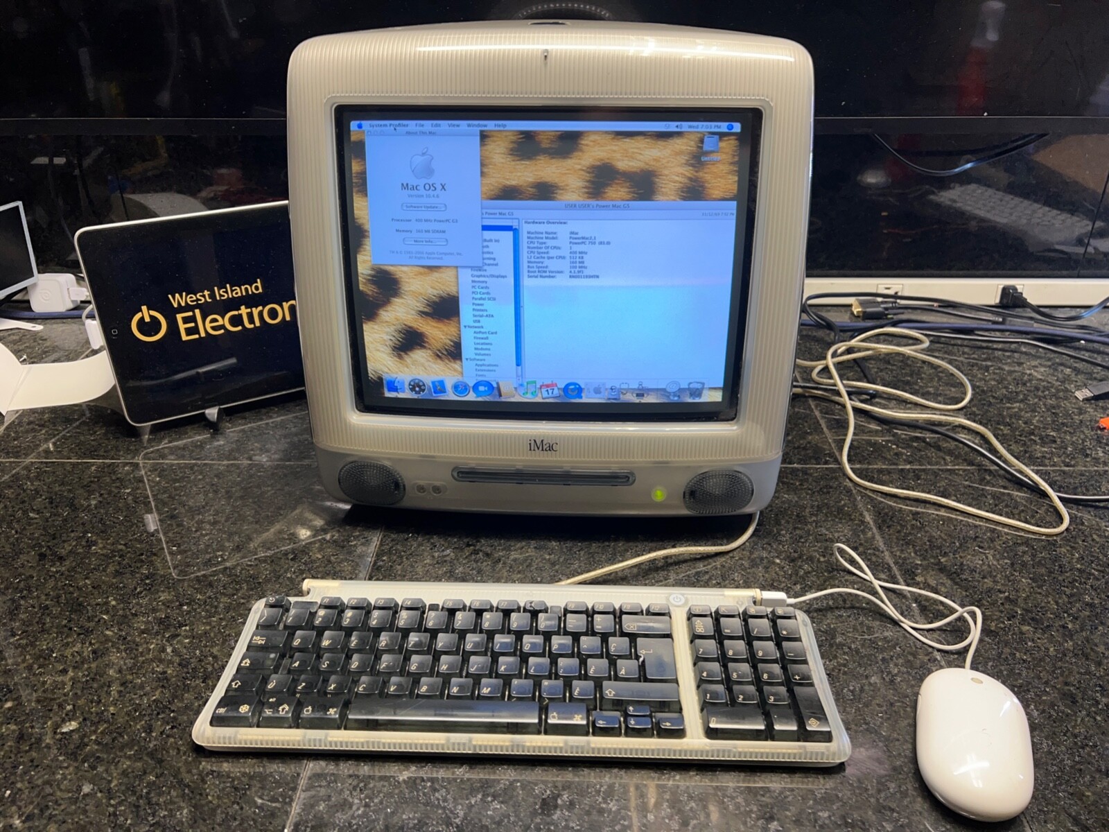 Apple iMac G3 Graphite 400 W/ KEYBOARD AND MOUSE-TESTED | eBay