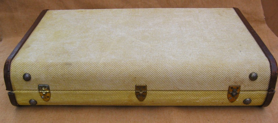 Vintage Alto Saxophone Case Tweed Orange Plush Interior Clean All ...