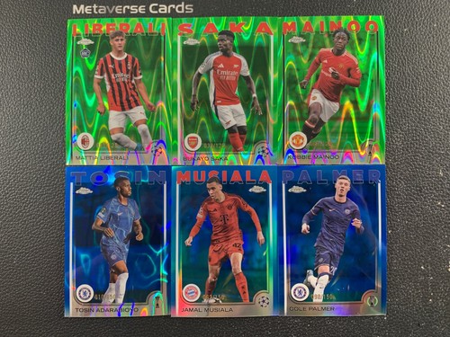 2024-25 Topps Chrome UCC Base RC Refractor /150 /125 Lot 6 Saka Musiala ...