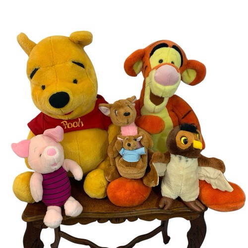 Disney Jumbo Plush Pooh Tigger With Kanga Roo Owl And Piglet Plushes ...