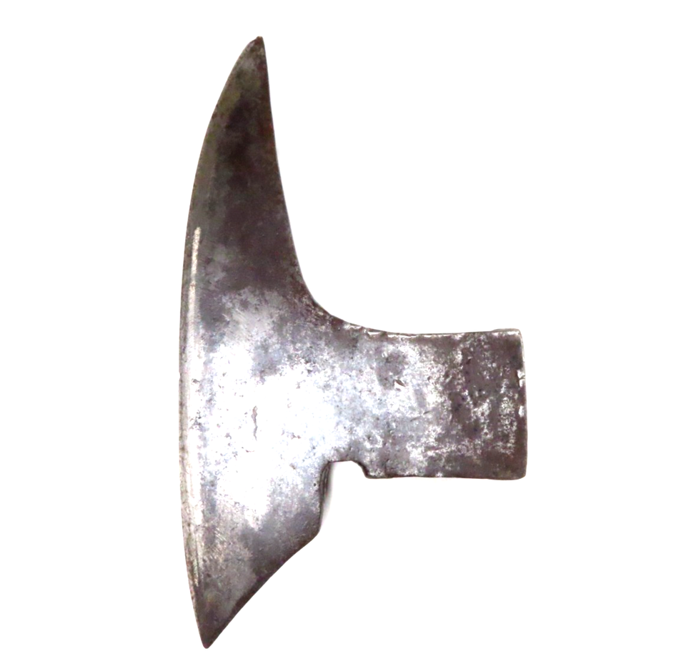 NICE 16TH CENTURY AXE HEAD WITH A NICELY SHAPED BLADE AND MAKER'S MARKS ...