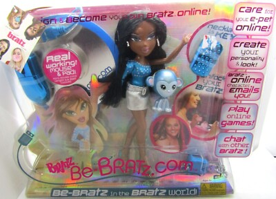 MGA Entertaiment Bratz Be-Bratz.com Dark Skin & Hair Sasha Doll with E ...