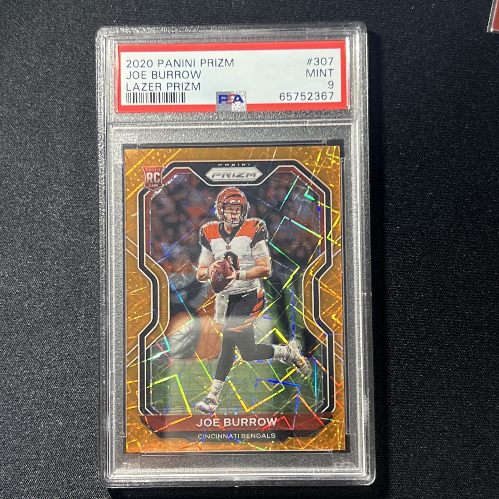 2021 Panini Prizm Orange Laser Prizm #307 Joe Burrow - PSA 9 Mint 📈🔥 | eBay