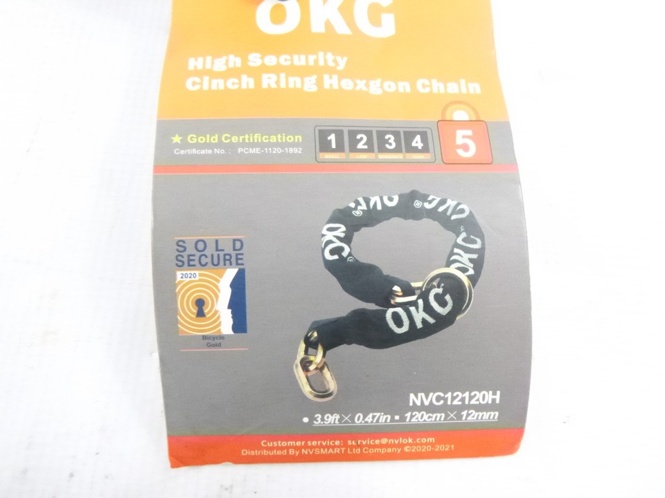 OKG NVC12120H ultra Security Chain 3.9' x 0.47" Alloy Steel Cut Proof ...