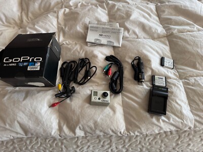 GoPro HERO 1st Gen Camera with 2 Batteries and Waterproof housing case ...