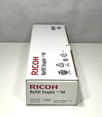 Ricoh 413026 Type M Box of 5 Refill Staple Cartridges 25,000 For SR4110 ...