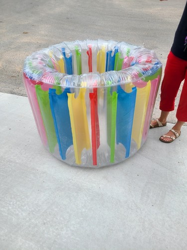 Inflatable Water Wheel Pool Float, 40" Colorful Roller Float for Kids ...