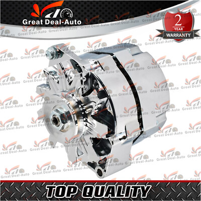 Alternator 100 AMP For GM Chev V8 283 307 327 350 Chrome Plated ...