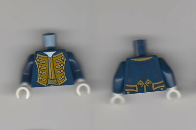 LEGO x 2 Dark Blue Torso Pirate Bluecoat Governor Pattern NEW | eBay