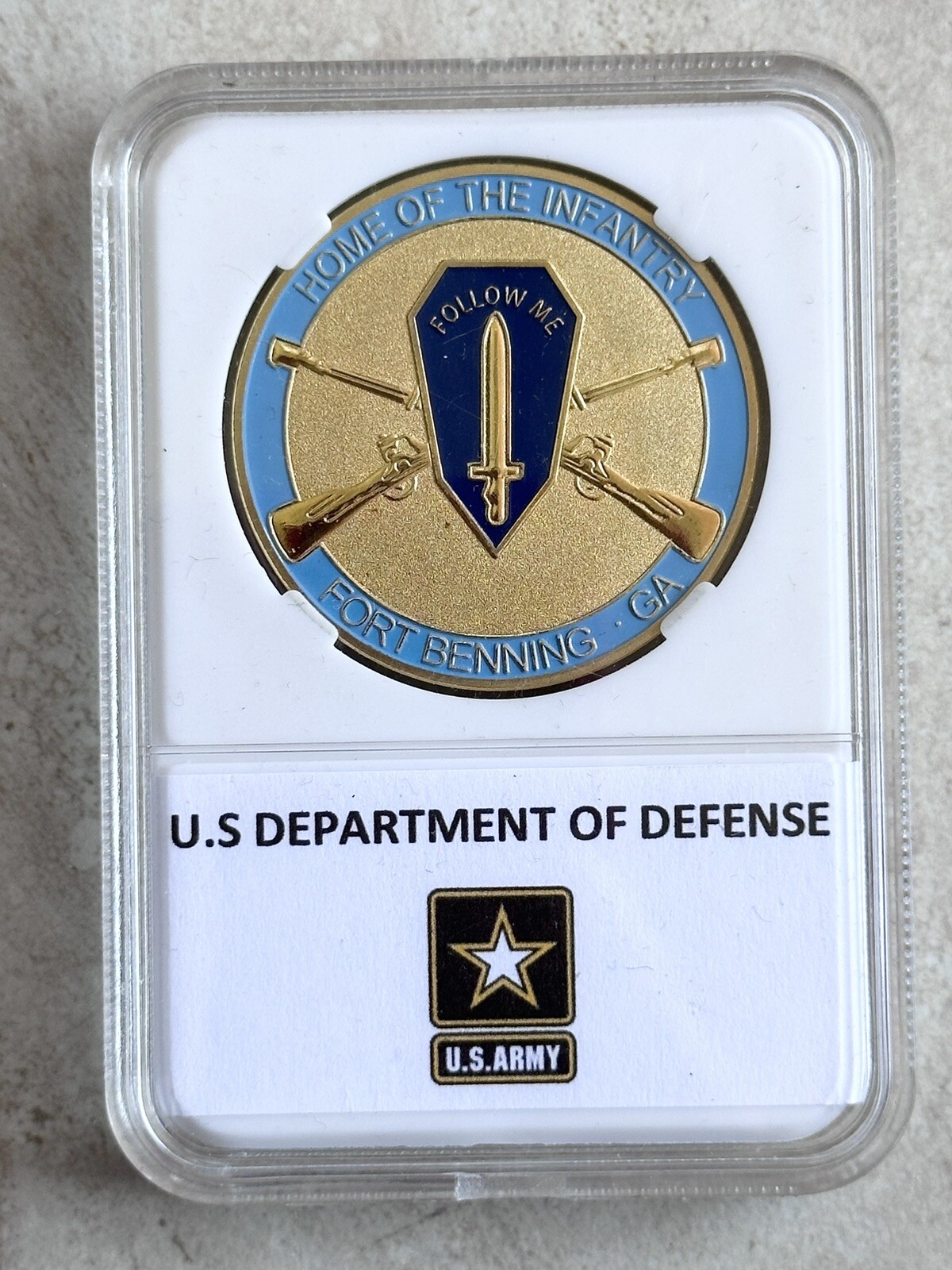 ARMY FORT BENNING FOLLOW ME HOME OF THE INFANTRY CHALLENGE COIN | eBay