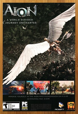 2009 Aion PC Print Ad/Poster Official MMORPG Fantasy Video Game Promo ...
