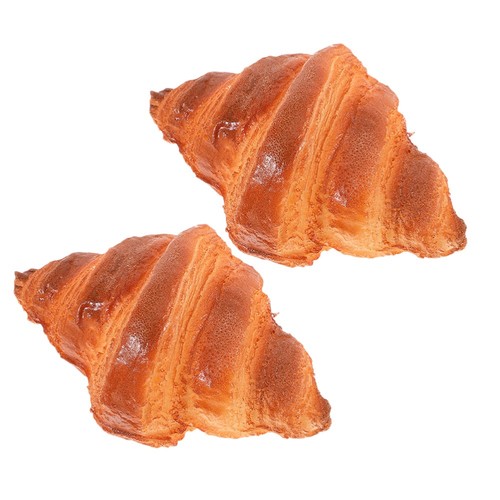 2pcs Simulation Croissant Rolls: Fake Croissant Display Bread Lifelike ...
