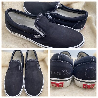 VANS Slip On Farewell Tour Happy Face 721356 Men’s Size 12 Black White ...