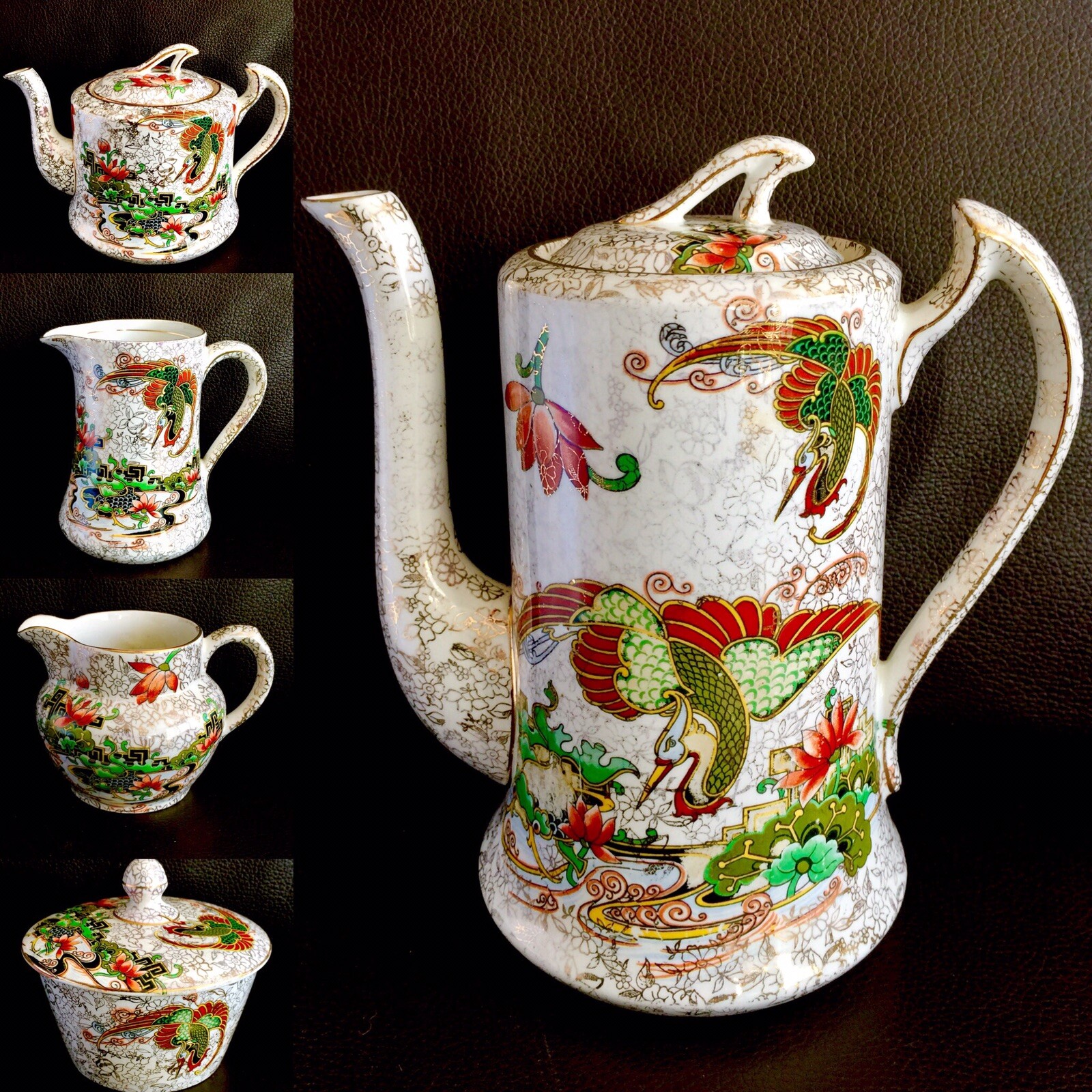Rare Antique Art Deco Thomas Forester & Son English Pottery Phoenix ...
