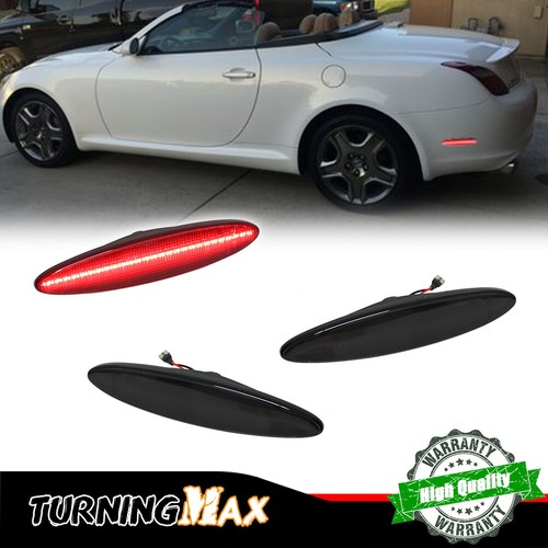 2Pcs Smoked Lens LED Rear Side Marker Lights Red Lamps For 2002-2010 ...