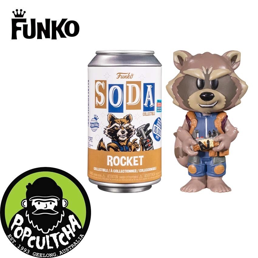 Rocket Funko Soda Pop Vinyl Guardians of the Galaxy Racoon NYCC 2021 ...