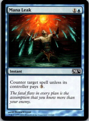 Magic the Gathering Mana Leak Core Set 2012 MTG Free Shipping! | eBay