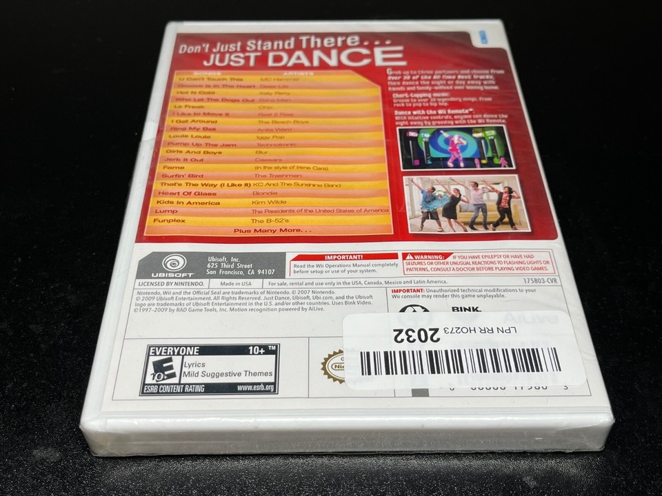 Just Dance Nintendo Wii 2009 🔥Fast Shipping🔥 Factory Sealed ...