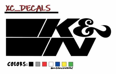 K&N (x2) Air Oil KN Filter Pair Vinyl Decal Sticker Graphics Logo ...