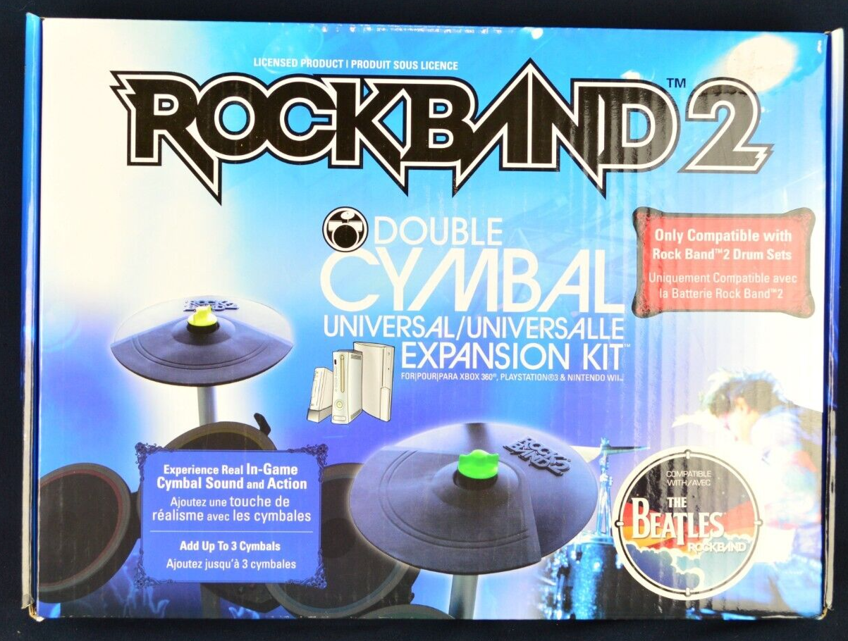 Rockband 2 Double Cymbal Universal Expansion Kit Open Box Unused New in ...