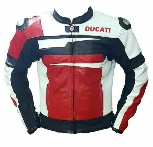 DUCATI Racing MOTOGP Motorbike Mens Leather Jacket Motorcycle Leather ...