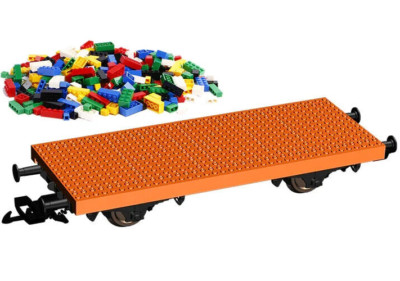 PIKO G Scale ~ New 2026 ~ Building Block Flat Car ~ Fits Lego ~ 37970 ...