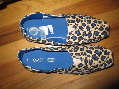 Women's Toms Leopard Print Comfort Canvas Slip On Shoes Size 7 VGC | eBay