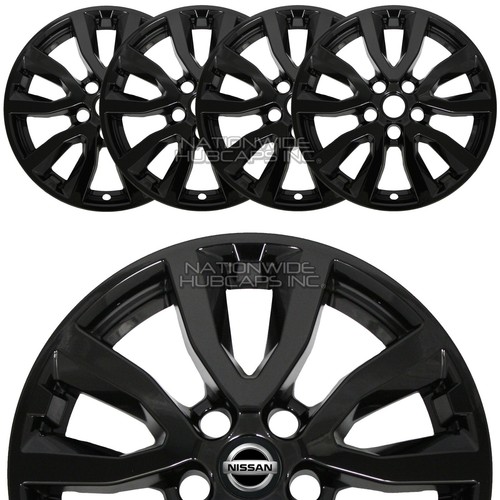 2020-2022 Nissan Rogue Sport S SV Black 17" Wheel Skins Hub Caps Rim ...