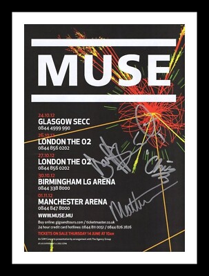 MUSE ENTIRE BAND AUTOGRAPHED SIGNED & FRAMED PHOTO PRINT | eBay UK
